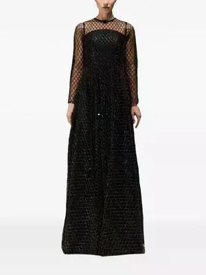 THA SEEN Beaded Embellishment Maxi Dress
