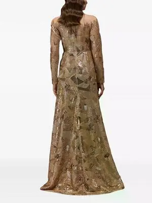 THA SEEN Sequin-embellished Maxi Dress