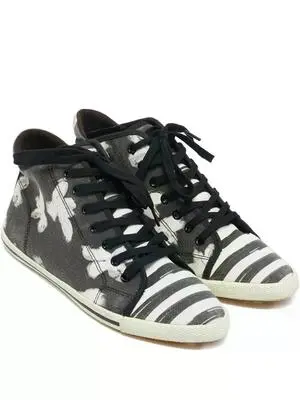 Marc Jacobs Polka Dot Canvas High Top Sneakers - Grey