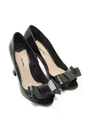 Miu Miu Bow Patent-leather Pumps