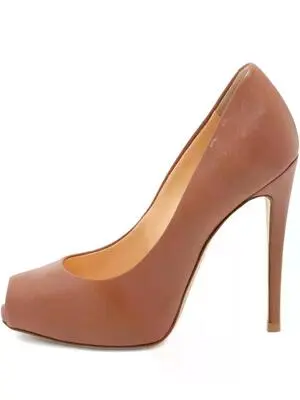 GIUSEPPE ZANOTTI Peep-toe Leather Pumps