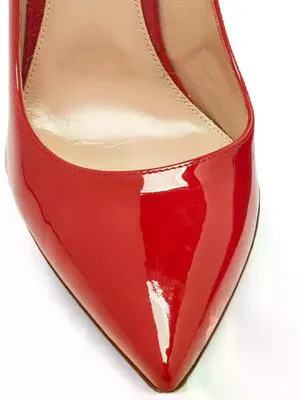 GIANVITO ROSSI Pointed-toe Leather Pumps - Red