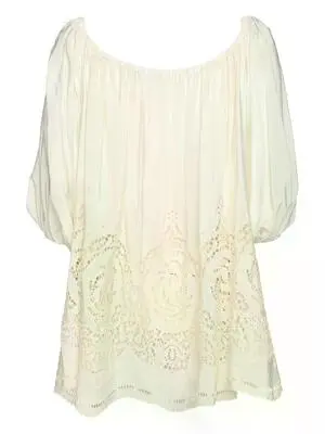 Stella McCartney Broderie-anglaise Silk Blouse