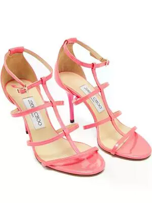 JIMMY CHOO Thistle Patent-leather Sandals - Pink