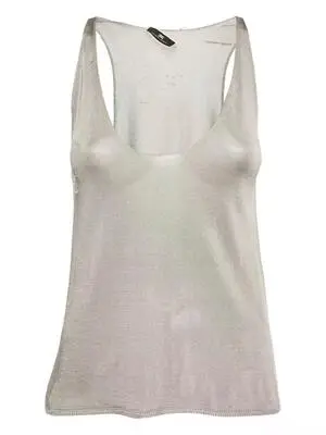 Elisabetta Franchi Ribbed-knit Tank Top - Grey