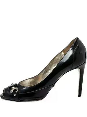 Dolce & Gabbana Patent Leather Peep Toe Pumps