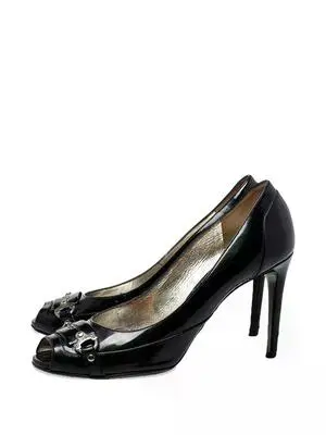 Dolce & Gabbana Patent Leather Peep Toe Pumps