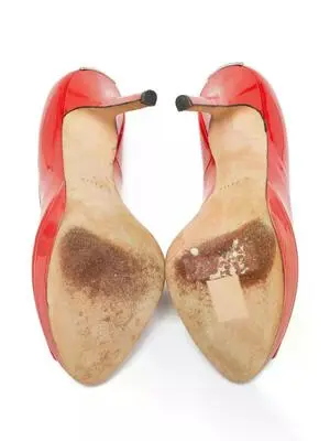Dior 120mm Peep-toe Patent-leather Pumps