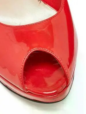 Dior 120mm Peep-toe Patent-leather Pumps