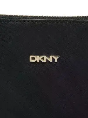 Dkny Leather Satchel With Chain Strap - Black