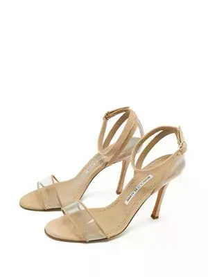 Manolo Blahnik Suede Pvc Sandals