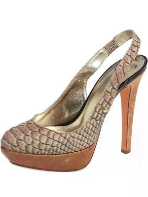 Just Cavalli 130mm Python-embossed Heeled Sandals