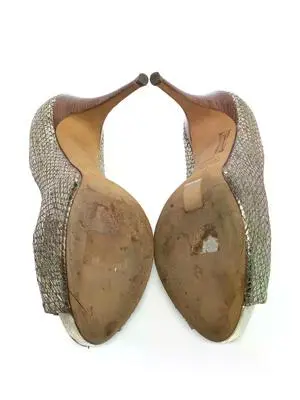 GIUSEPPE ZANOTTI 110mm Leather Heeled Pumps - Neutrals