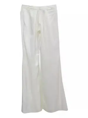 Women's White Flowing Pants