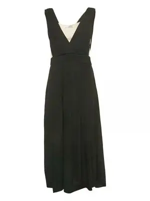 Sandro Crepe Sleeveless Midi Dress - Black
