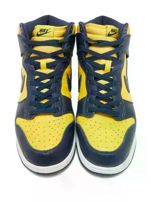 Nike Dunk High Leather Sneakers - Yellow