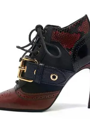 Burberry Buckle-embellished Lace-up Boots