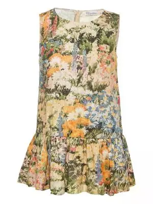 Valentino Garavani A-line Floral Print Dress - Neutrals
