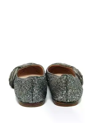 Miu Miu Glitter Ballerina Shoes