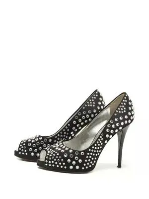 GIUSEPPE ZANOTTI 105mm Crystal-embellished Peep-toe Pumps