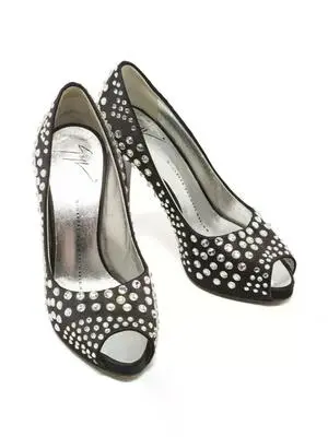 GIUSEPPE ZANOTTI 105mm Crystal-embellished Peep-toe Pumps