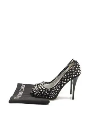 GIUSEPPE ZANOTTI 105mm Crystal-embellished Peep-toe Pumps