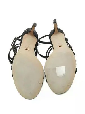 SERGIO ROSSI Ankle-strap Crystal-embellished Sandals