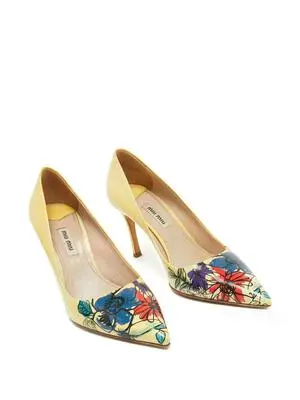 Miu Miu Floral-print Pumps