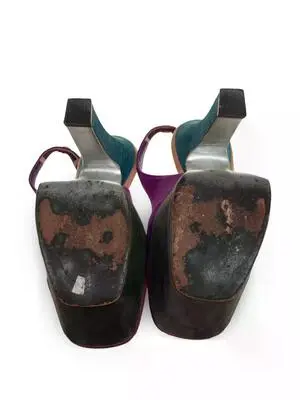 Saint Laurent 140mm Colour-block Slingback Pumps
