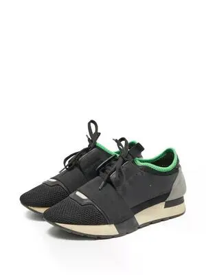 Balenciaga Mesh-panelled Sneakers - Black