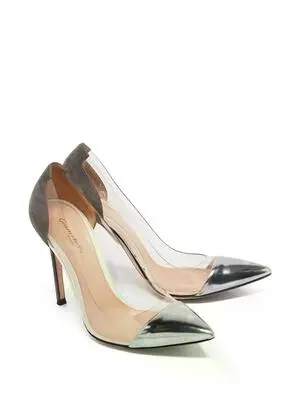 GIANVITO ROSSI 100mm Plexi Pumps - Silver