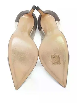 GIANVITO ROSSI 100mm Plexi Pumps - Silver