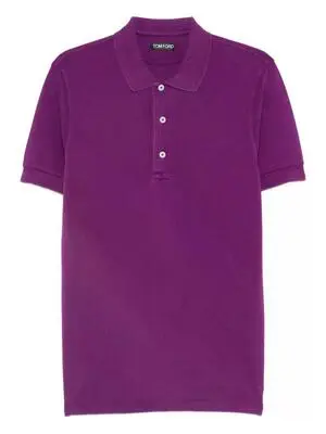 TOM FORD Buttoned Polo Shirt - Purple