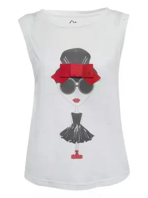 Alice + Olivia Crepe Bow Detail Top - White