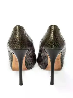 Gucci Platform Python Leather Pumps