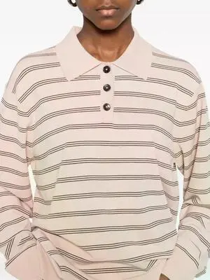 THE GARMENT Madison Striped Polo Top