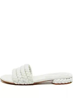 Women's White Braided Sandals