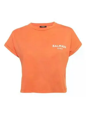 Balmain Logo Crop Top