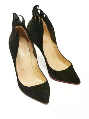 CHRISTIAN LOUBOUTIN Suede Flame Detail Pumps