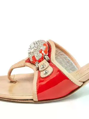 GIUSEPPE ZANOTTI 50mm Crystal-embellished Heeled Slides