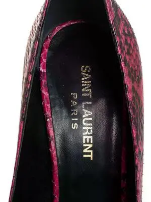 Saint Laurent Python Embossed Leather Pumps - Pink