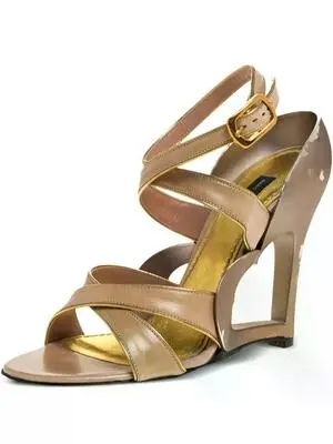 Marc Jacobs Gold Tone Sandals For Women