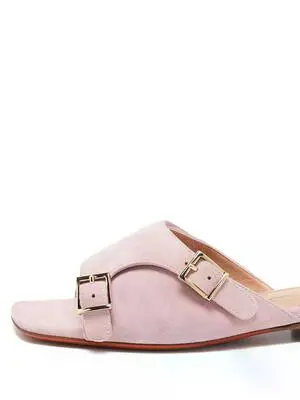 Santoni Double-buckle Suede Sandals