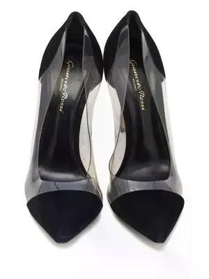 GIANVITO ROSSI Plexi Suede Pumps