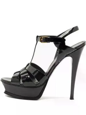 Saint Laurent 135mm Tribute Platform Sandals - Black