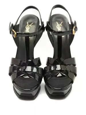 Saint Laurent 135mm Tribute Platform Sandals - Black