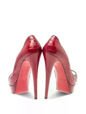 CHRISTIAN LOUBOUTIN 15mm Lady Peep Pumps - Red