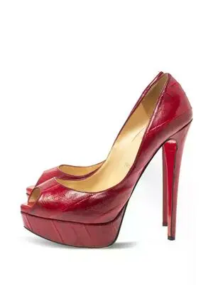 CHRISTIAN LOUBOUTIN 15mm Lady Peep Pumps - Red