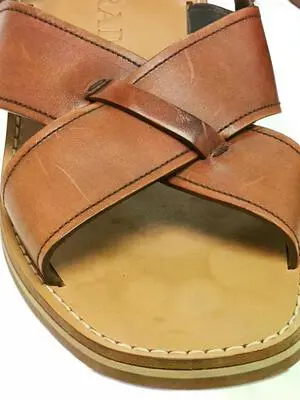 Prada Leather Flat Sandals