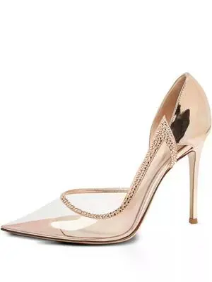 GIANVITO ROSSI Leif Crystal Embellished Pumps - Pink
